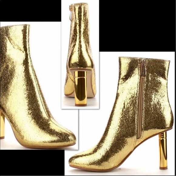 @SOULCRUSHER716 | Shoes | Goddess Gold Metallic Bootiegold Metallic ...